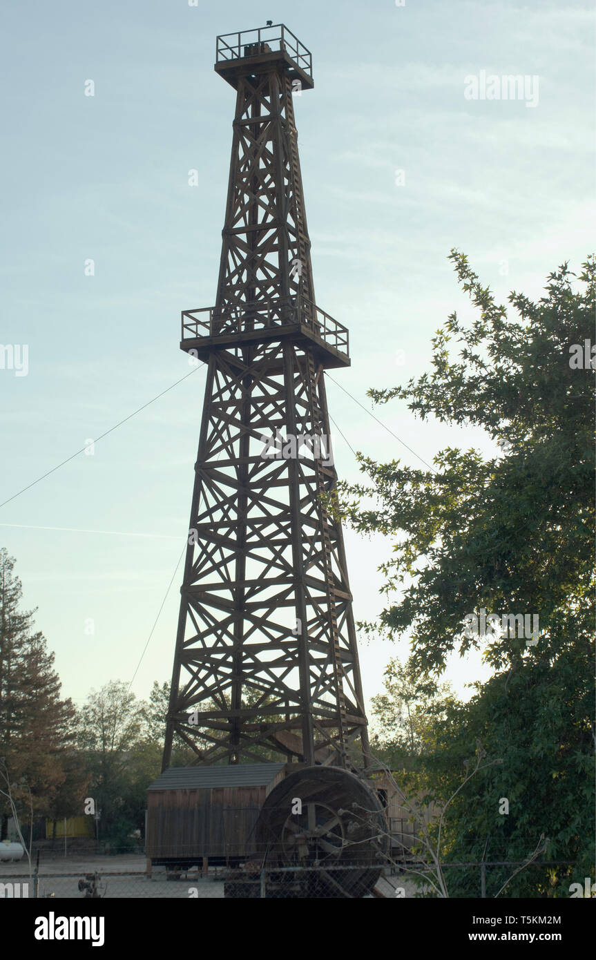 Wooden Oil Derrick Model