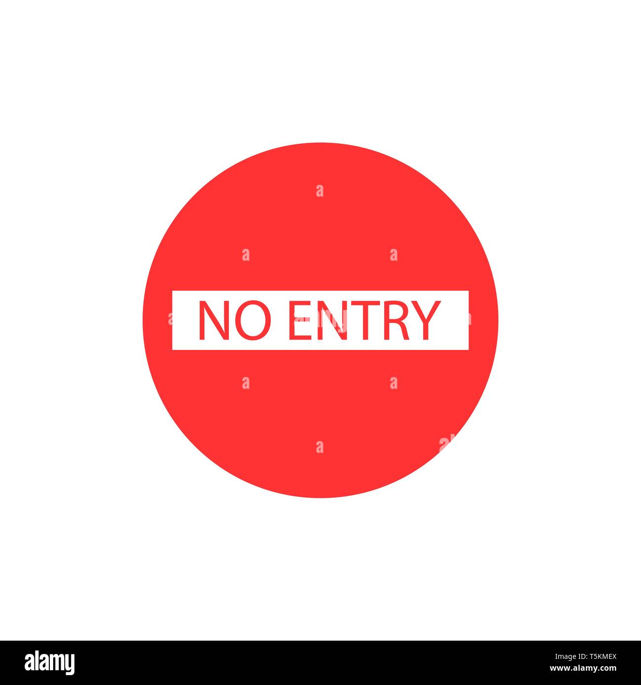 Vector illustration, flat design. No entry sign Stock Vector Image ...
