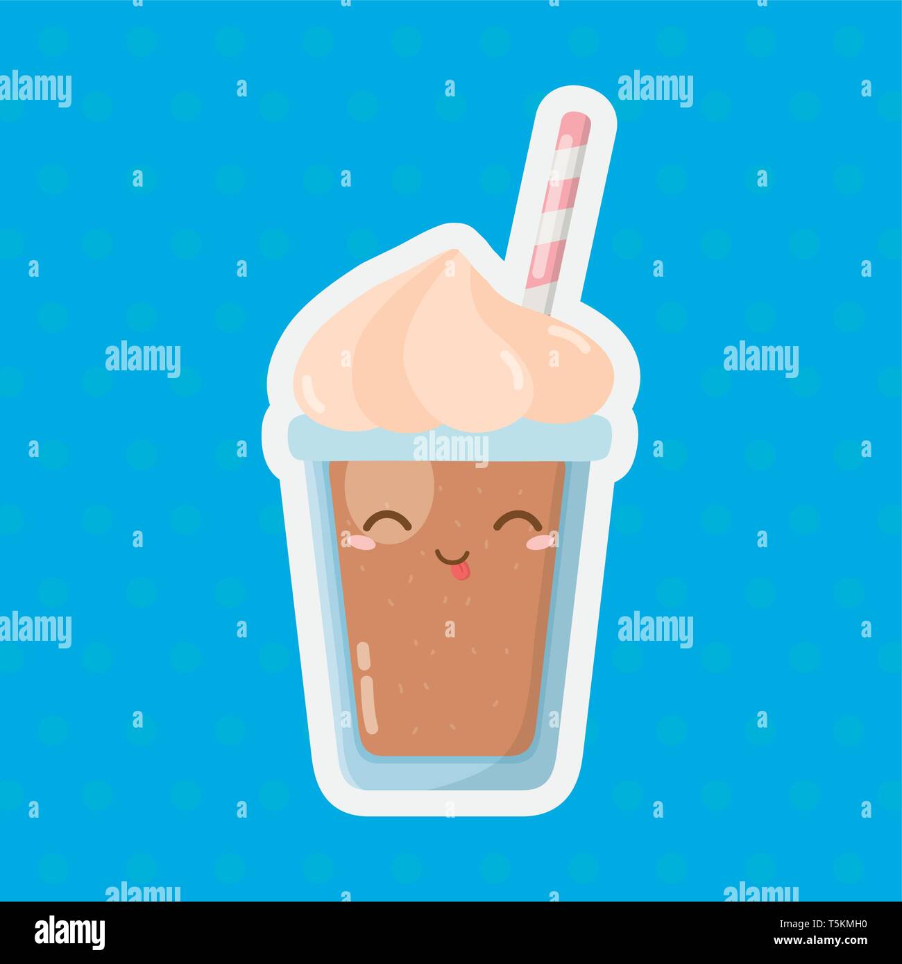 delicious tasty sweet milkshake cartoon vector illustration graphic ...