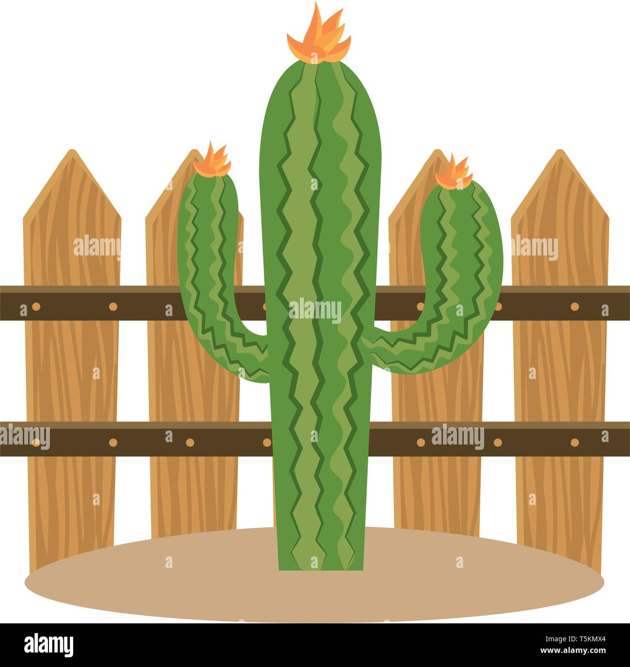 desert cactus cartoon vector illustration graphic design Stock Vector ...