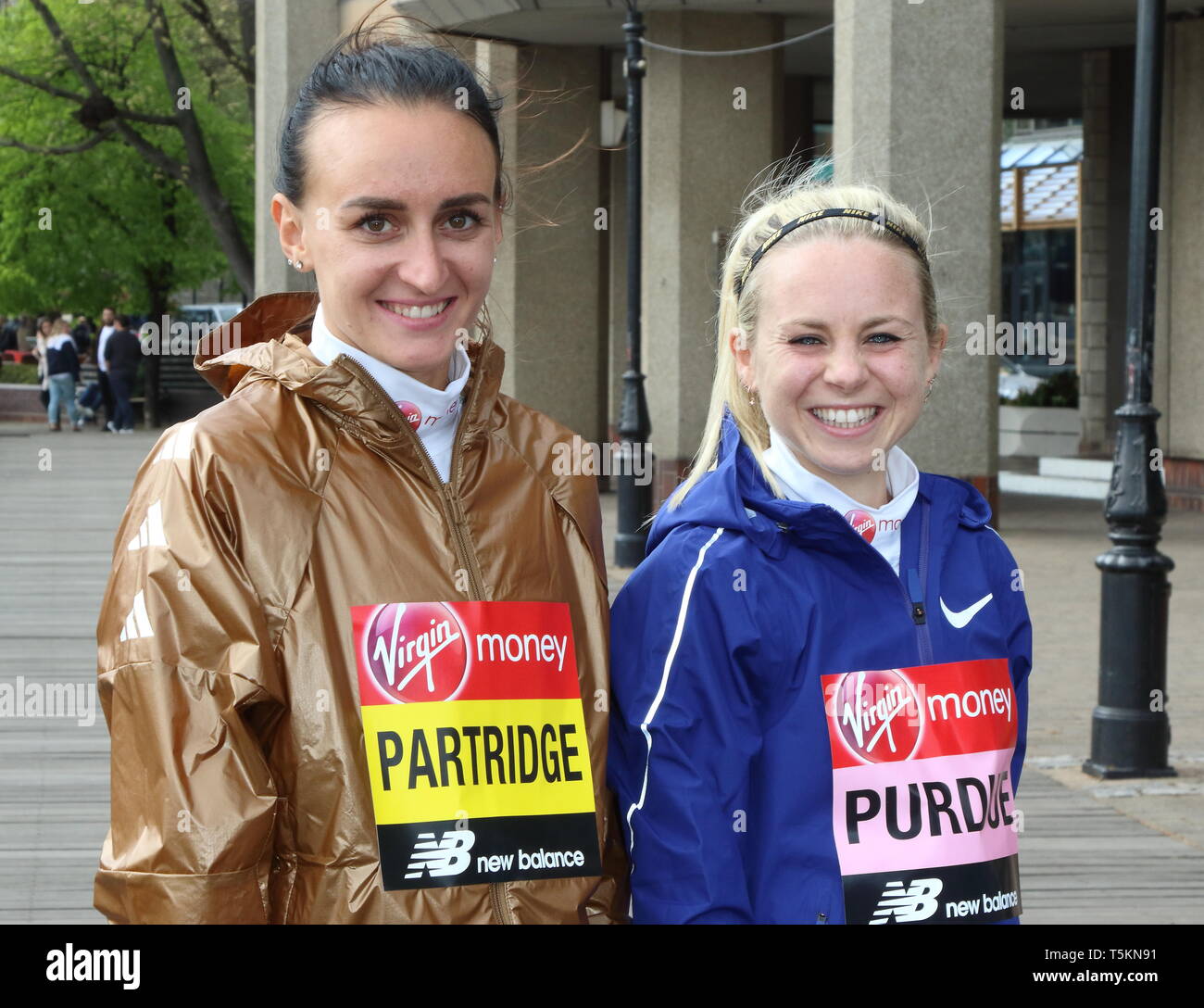 London, UK. Lily Partridge and Charlotte Purdue at Elite Runners ...
