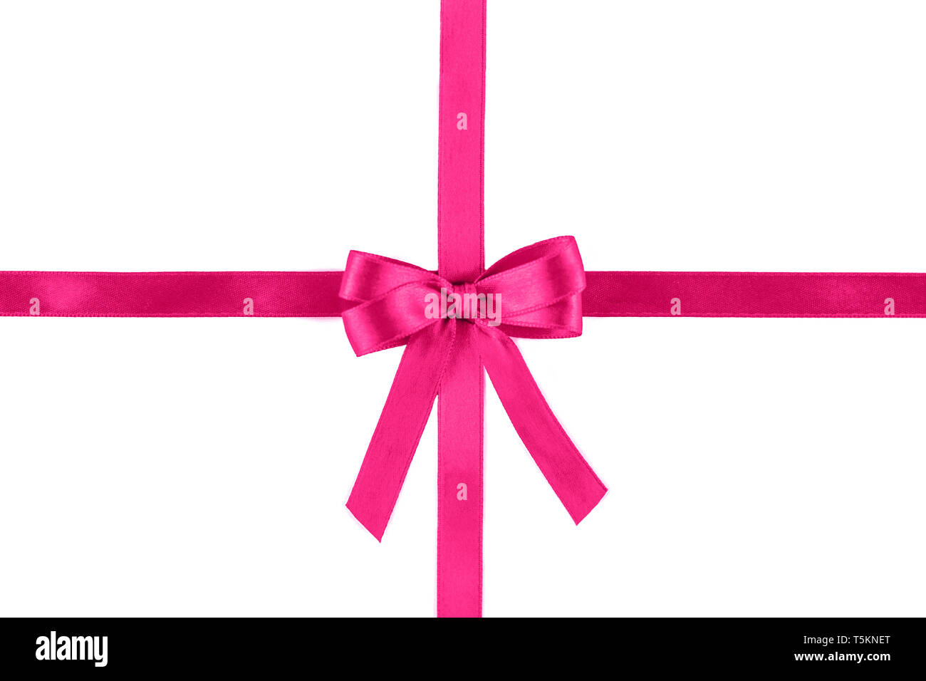 Shiny pink silk ribbon on white background Stock Photo - Alamy