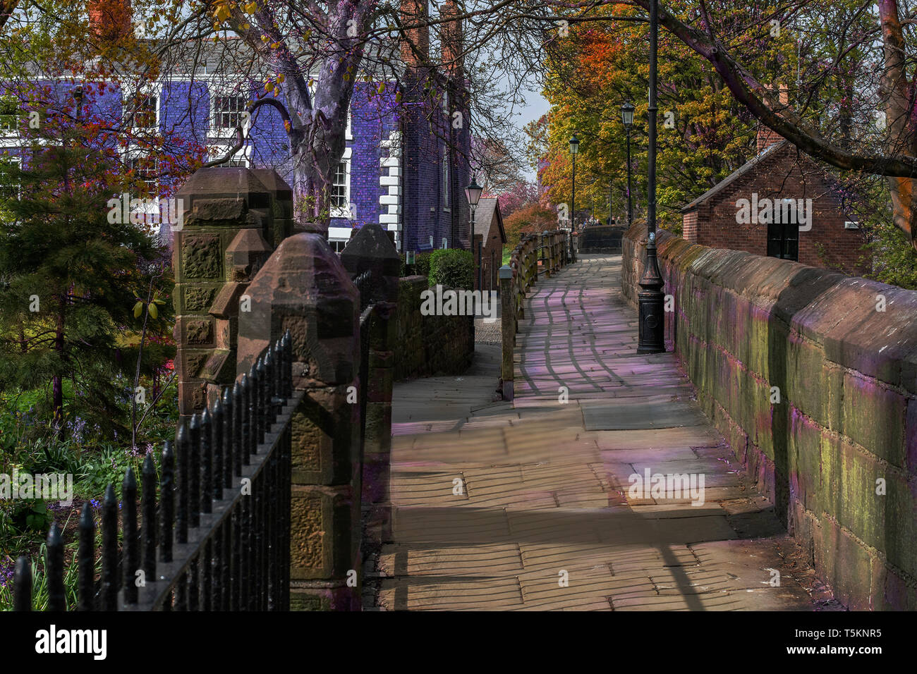 Roman Wall Chester UK Stock Photo - Alamy