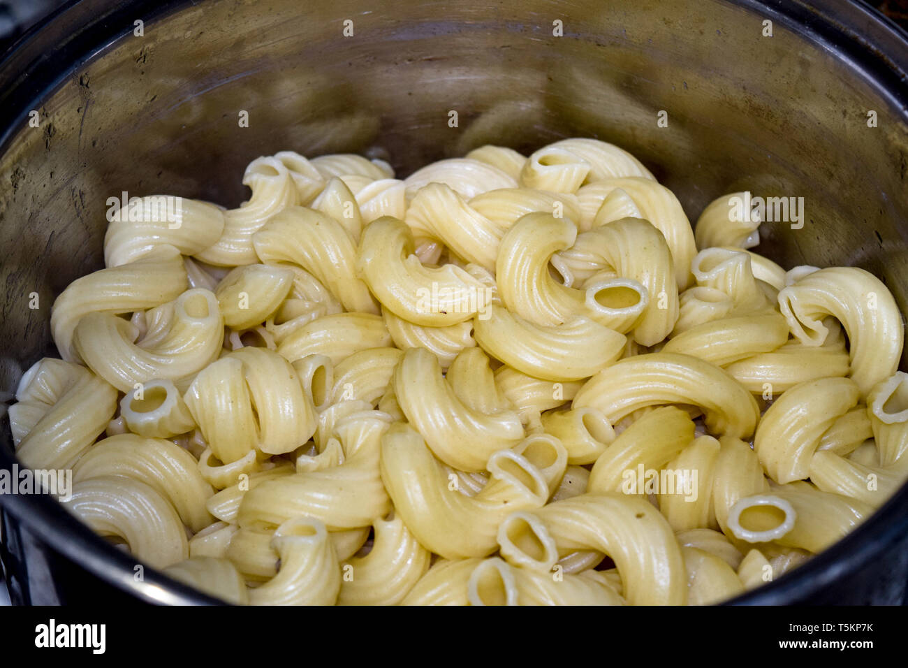 Boiled macaroni from durum wheat. Garnish to the second dish Stock ...