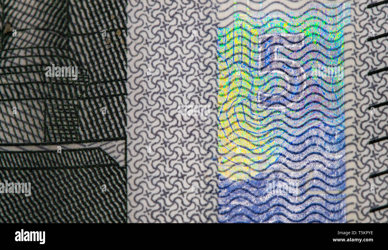 five euro bank note close up detail Stock Photo - Alamy