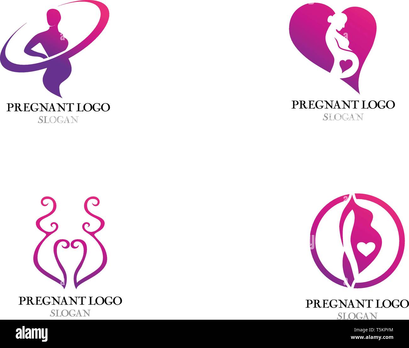 Pregnant logo template vector icon illustration design Stock Vector ...