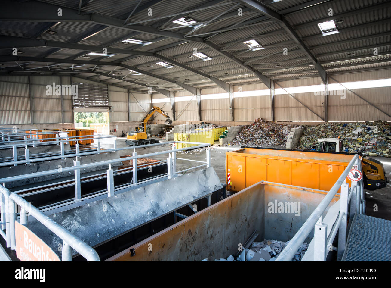 waste is sorted and disposed of at a recycling yard Stock Photo - Alamy