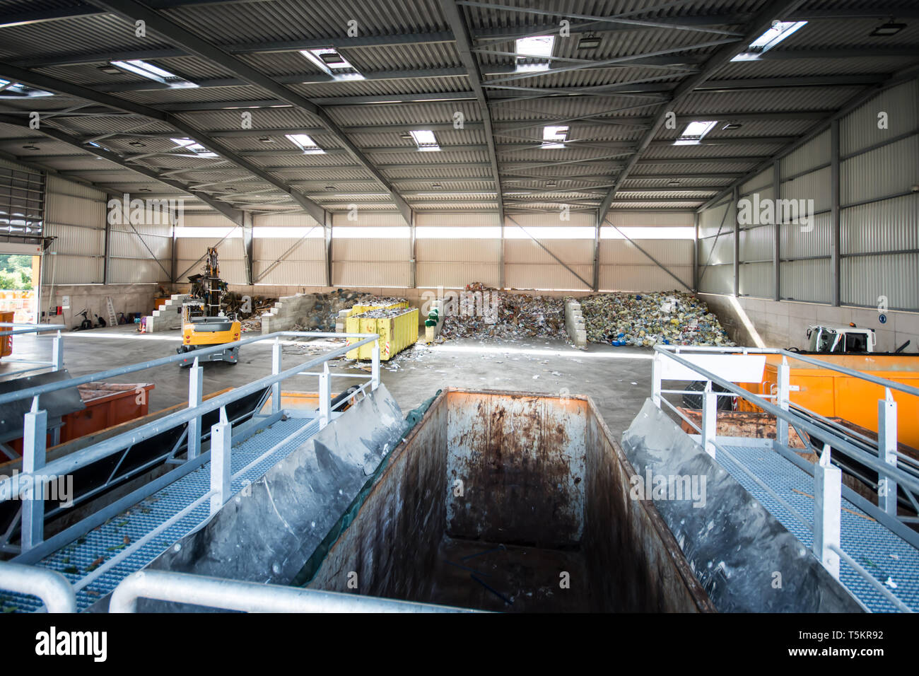 waste is sorted and disposed of at a recycling yard Stock Photo - Alamy
