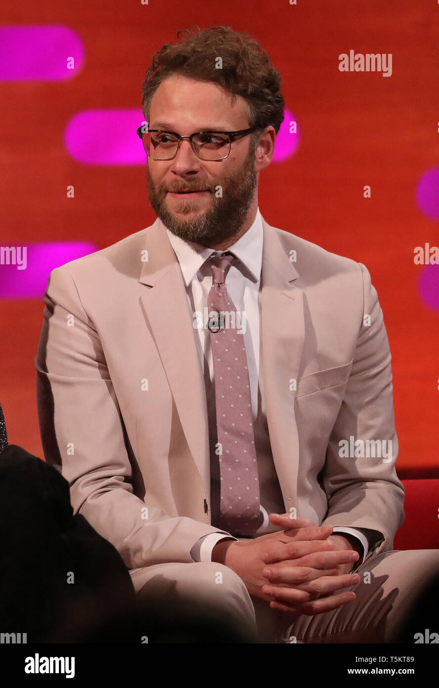 Seth Rogen during the filming for the Graham Norton Show at BBC ...