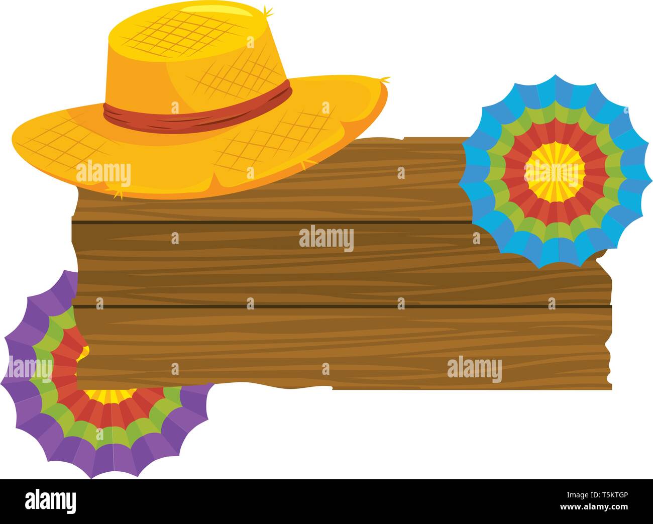 wooden sign frame with farm country style elements cartoon vector ...