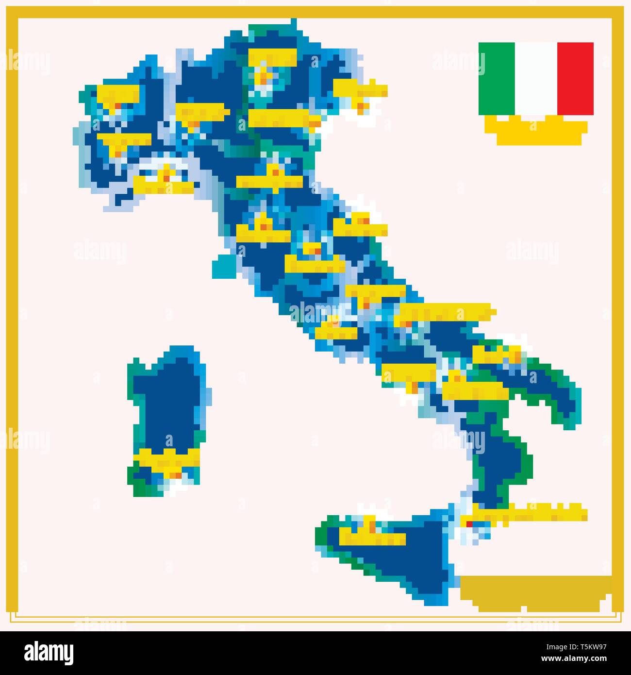 Map of Italy with infographic. Illustration with italian infographic ...