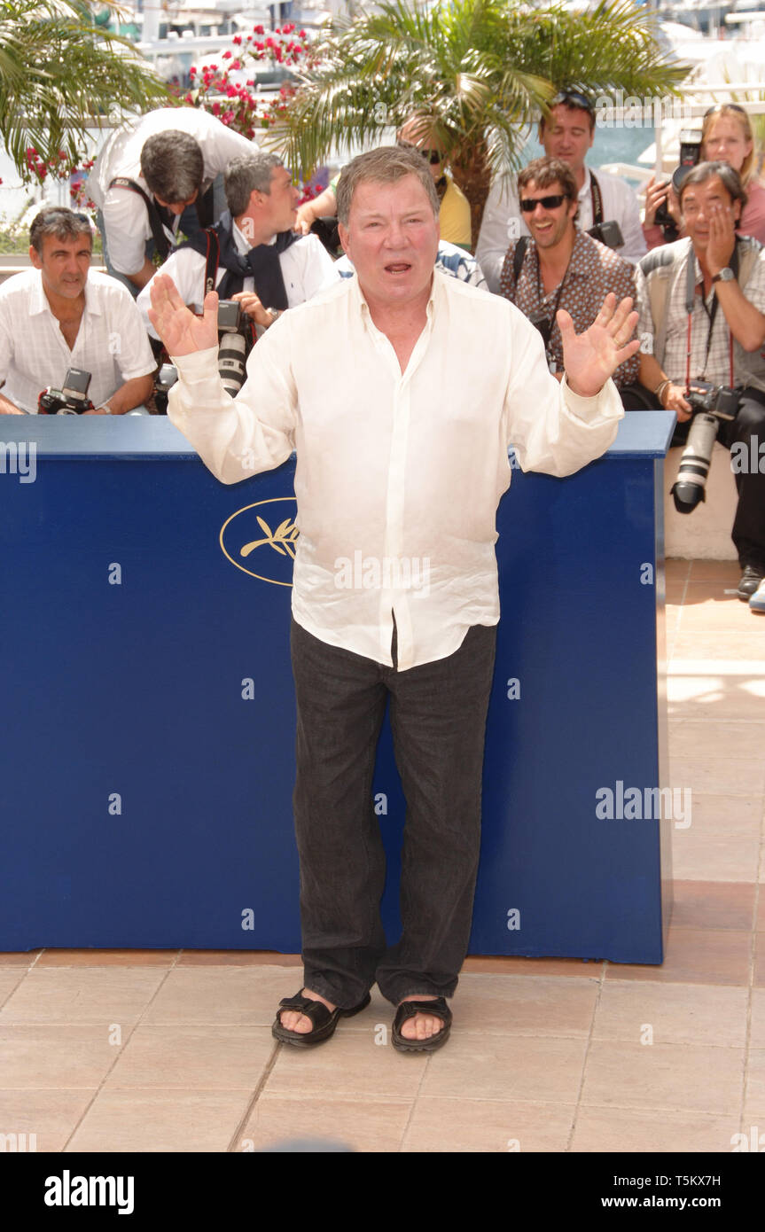 CANNES, FRANCE. May 21, 2006: Actor WILLIAM SHATNER at photocall for ...