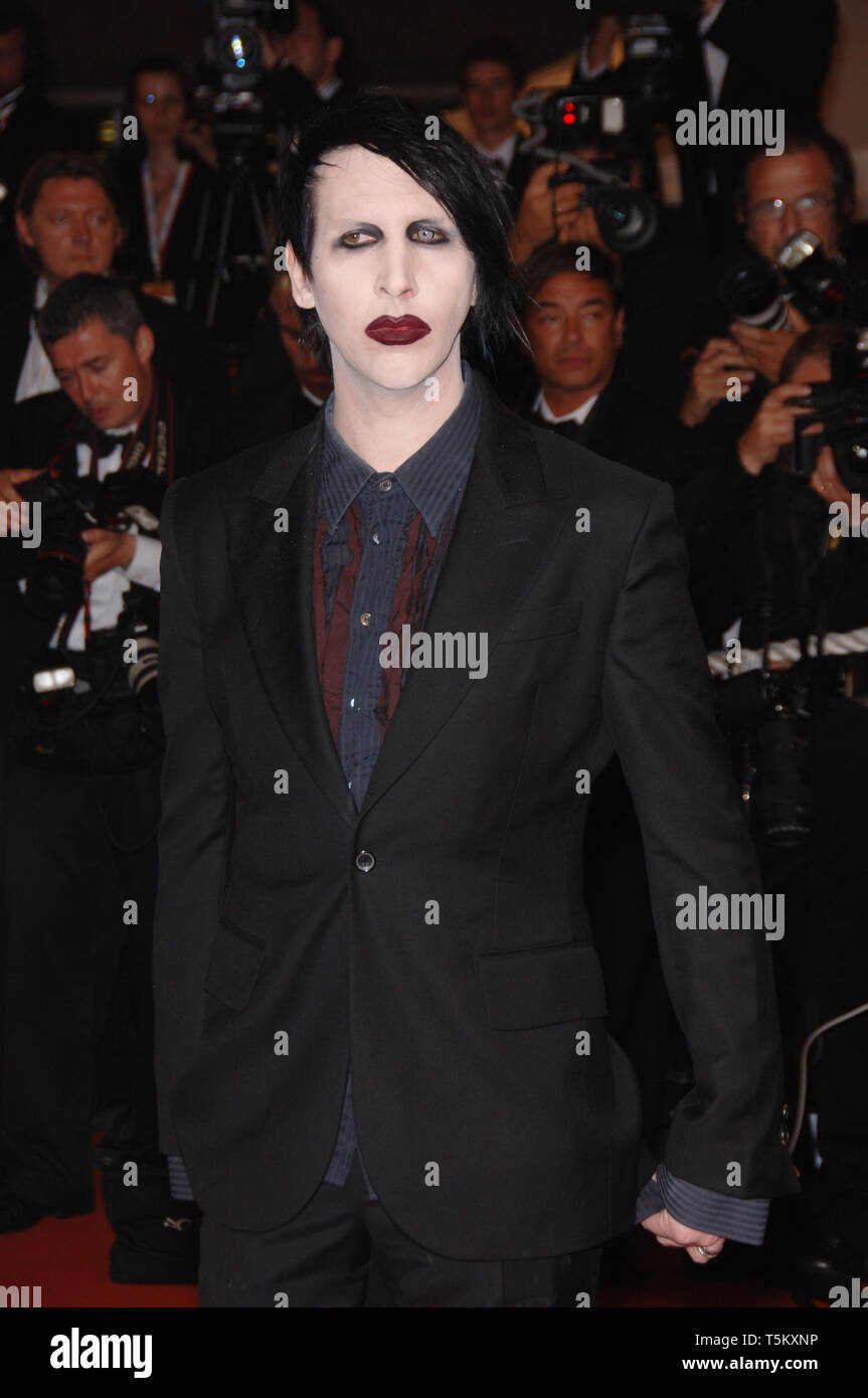 CANNES, FRANCE. May 21, 2006: Rock star MARILYN MANSON at the gala ...