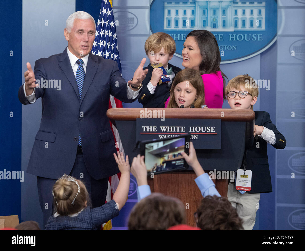 United States Vice President Mike Pence, left, along with White House ...