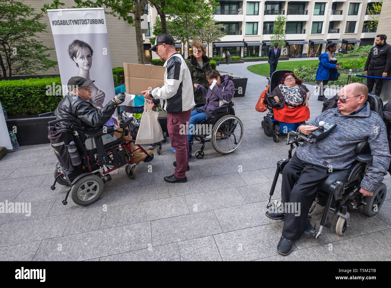 London, UK. 25 April 2019. Disabled People Against Cuts protest at ...
