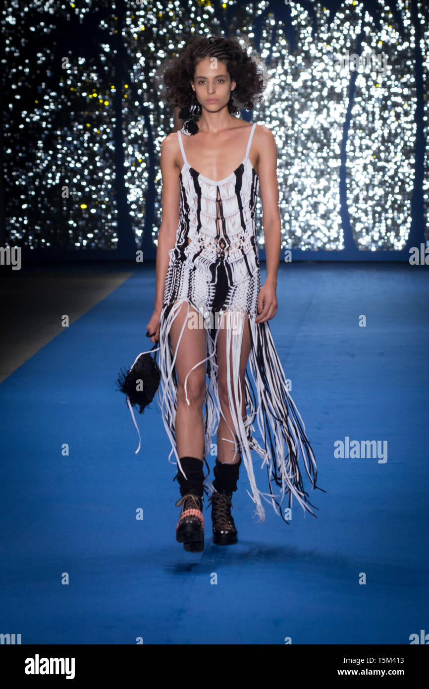 Sao Paulo, Brazil. 25th Apr, 2019. Top 5 Parade | Borana during SPFW ...