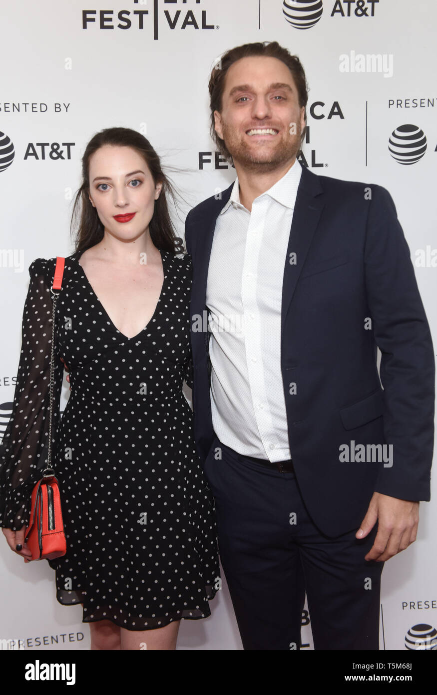 New York, USA. 25th Apr, 2019. John Herrman and guest attend the ...