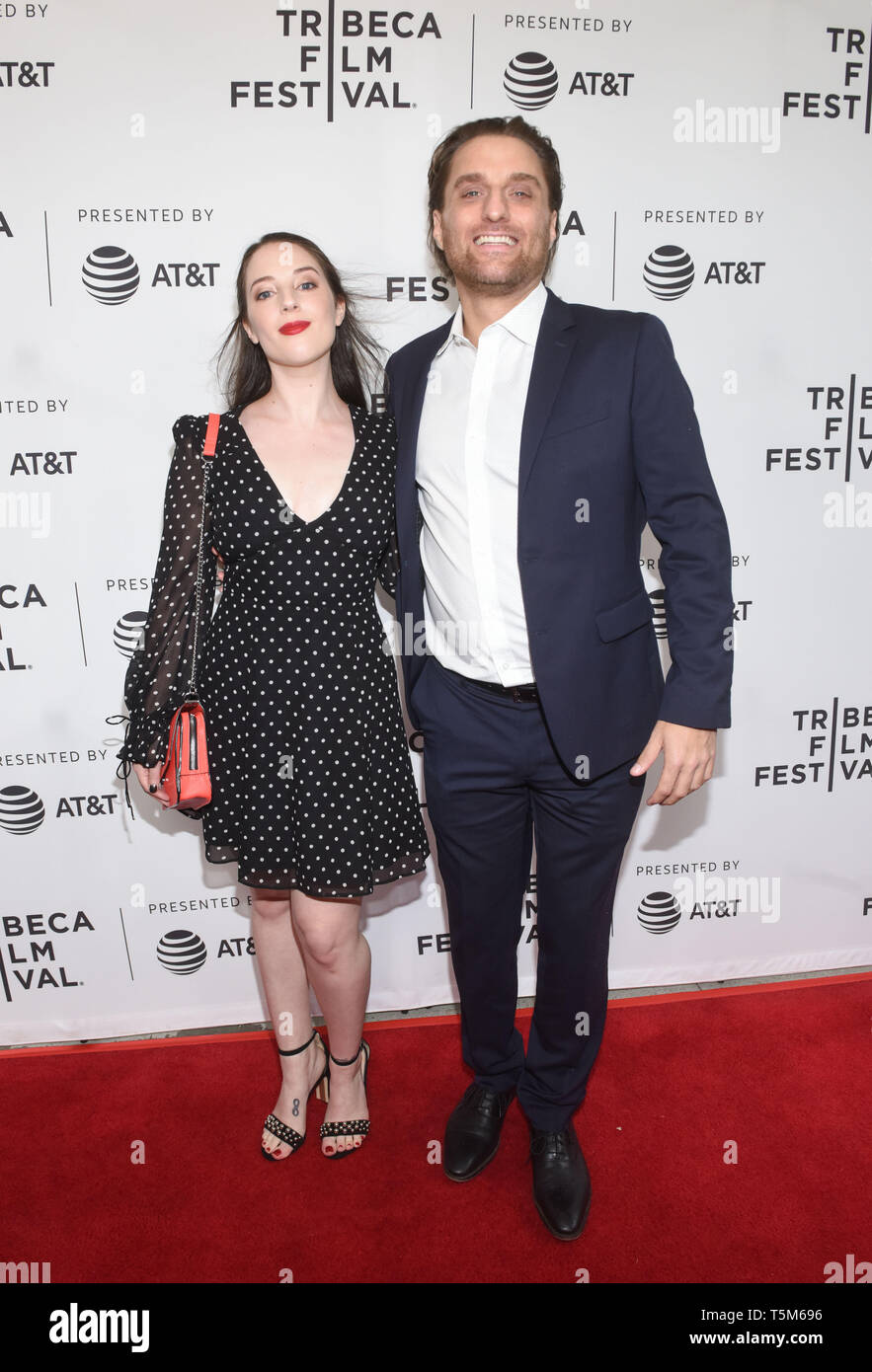 New York, USA. 25th Apr, 2019. John Herrman and guest attend the ...