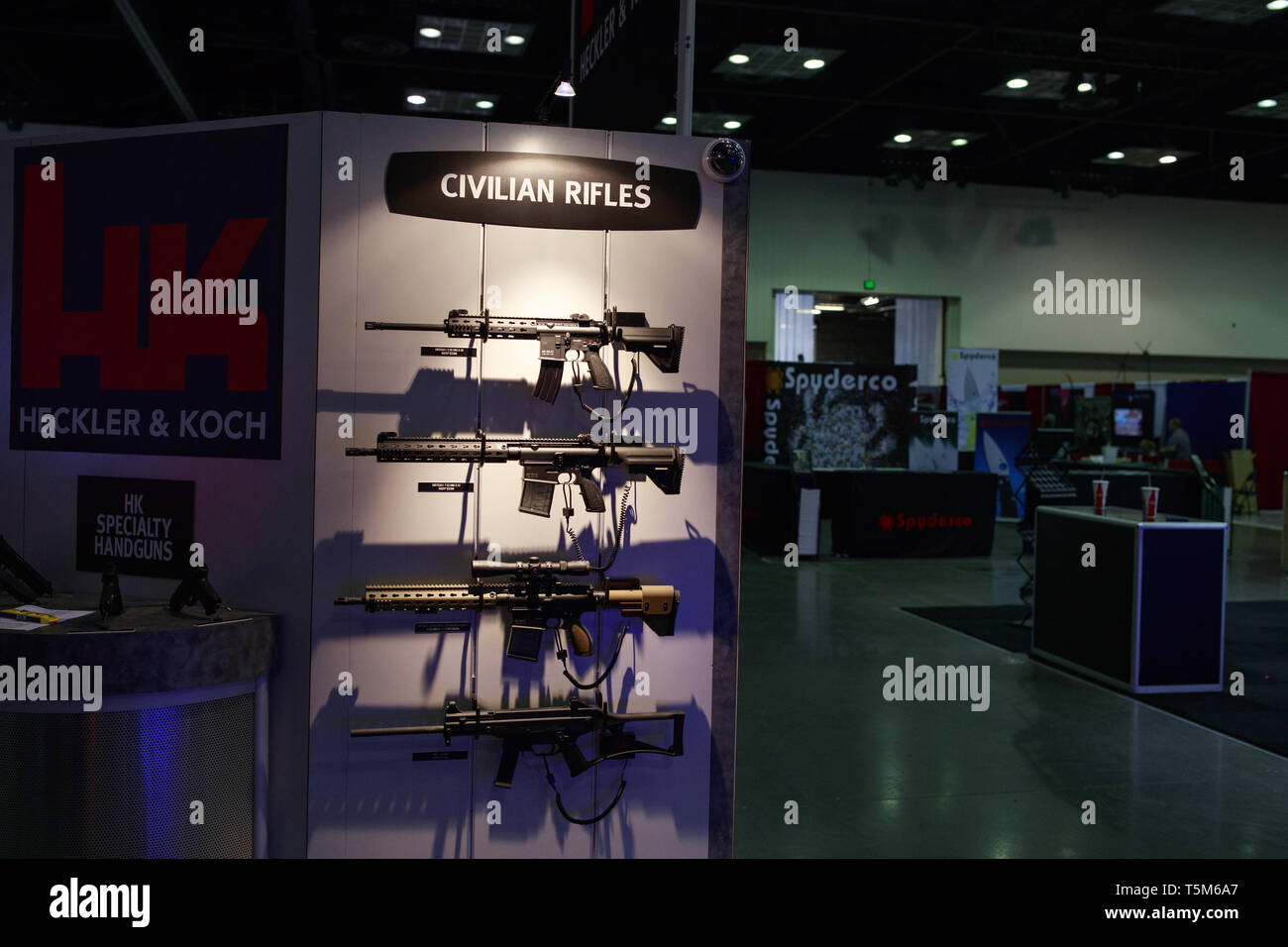 Indianapolis, Indiana, USA. 25th Apr, 2019. ''Civilian Rifles'' are on ...