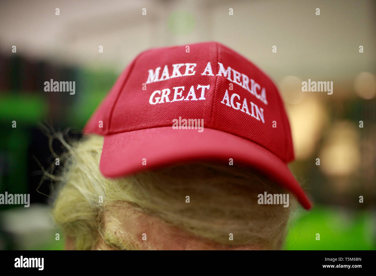 A Papier-Mâché replica of United States President Donald J. Trump is on ...