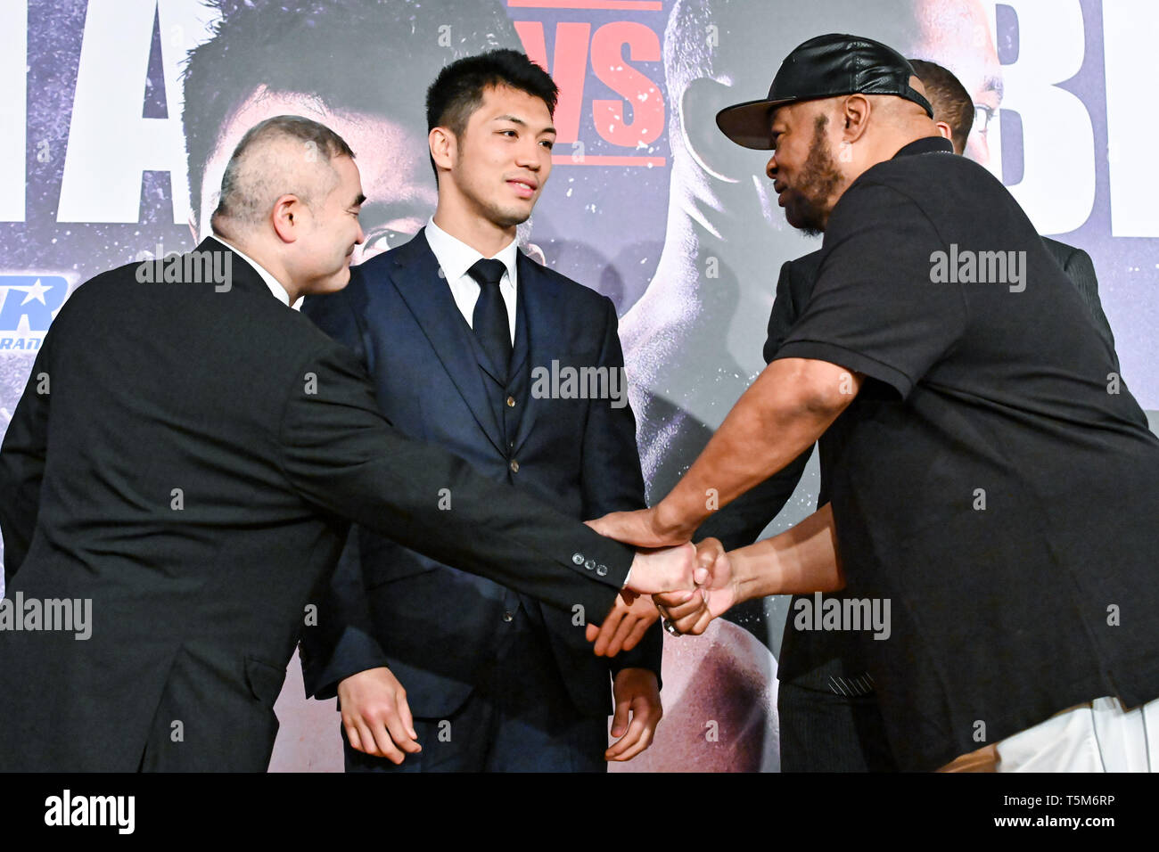 Tokyo, Japan. 25th Apr, 2019. (L-R) Tsuyoshi Hamada, Ryota Murata ...