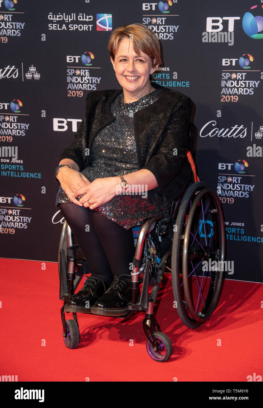 London, UK. 25th Apr, 2019. Tanni Grey-Thompson appears on the red ...