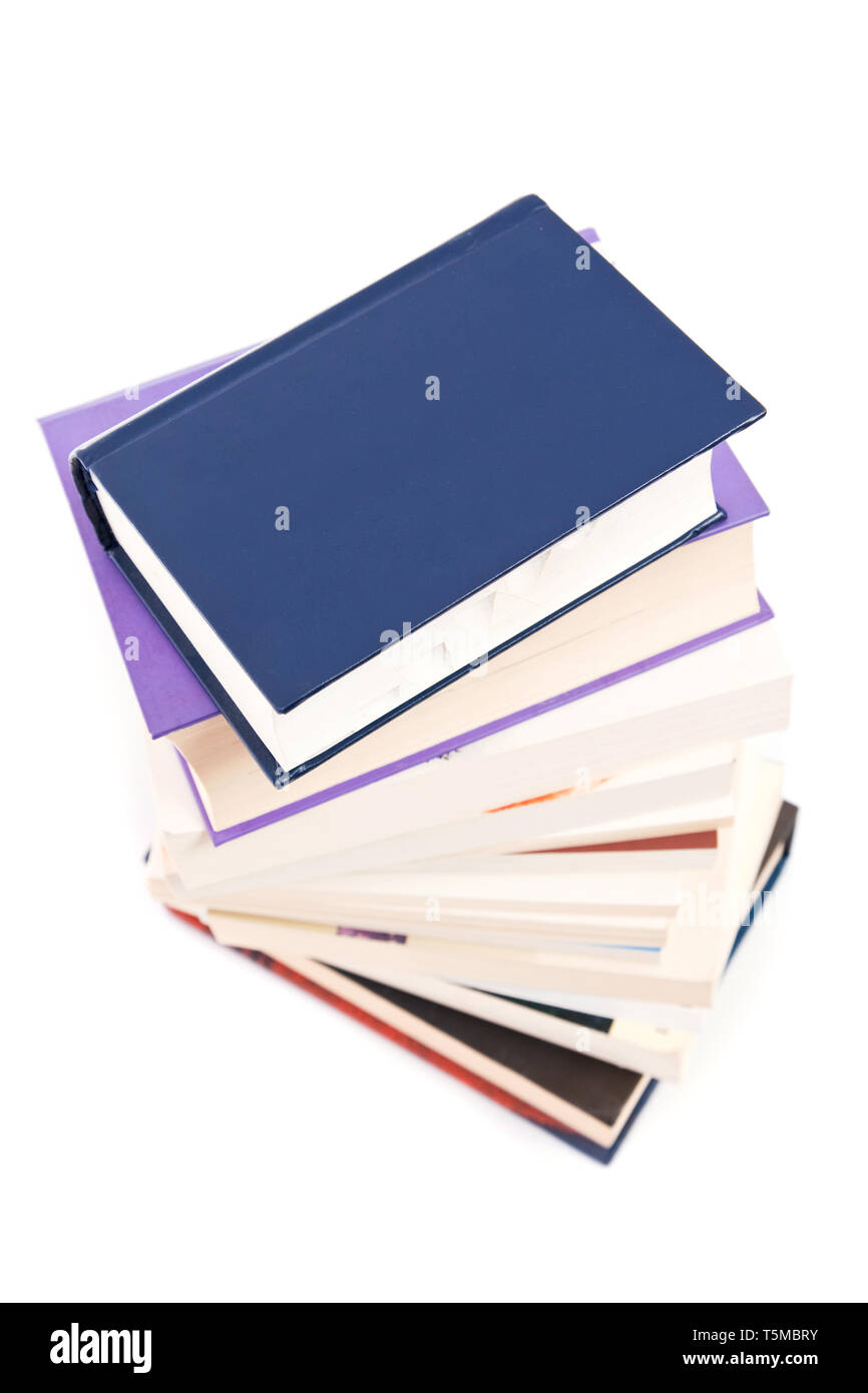 lots of colorful books together on white Stock Photo - Alamy