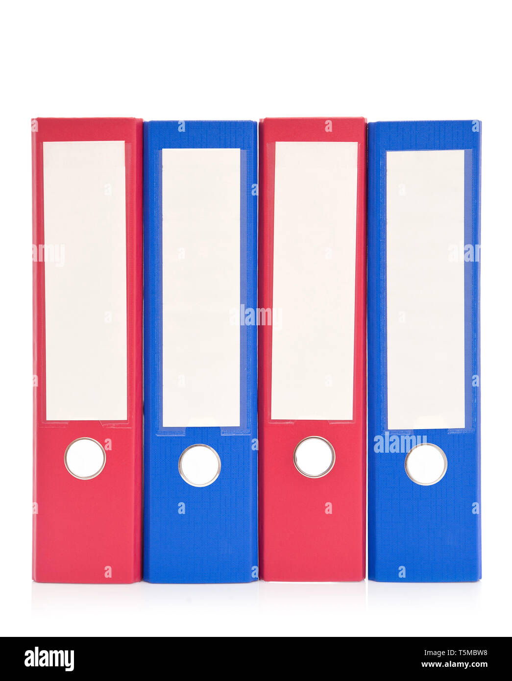 colorful file folders on white background with space for messages Stock ...