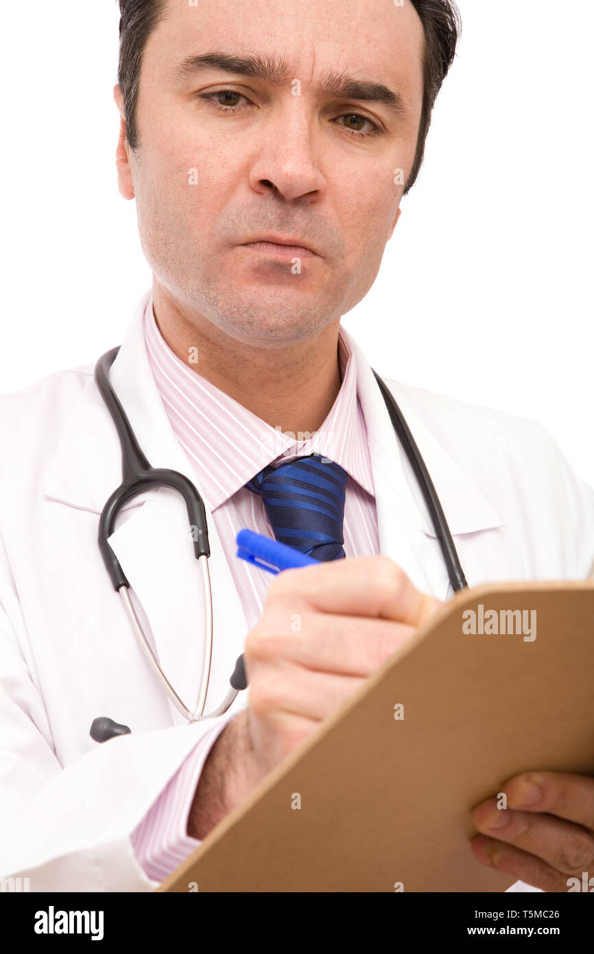 medical doctor with a serious expression on his face Stock Photo - Alamy