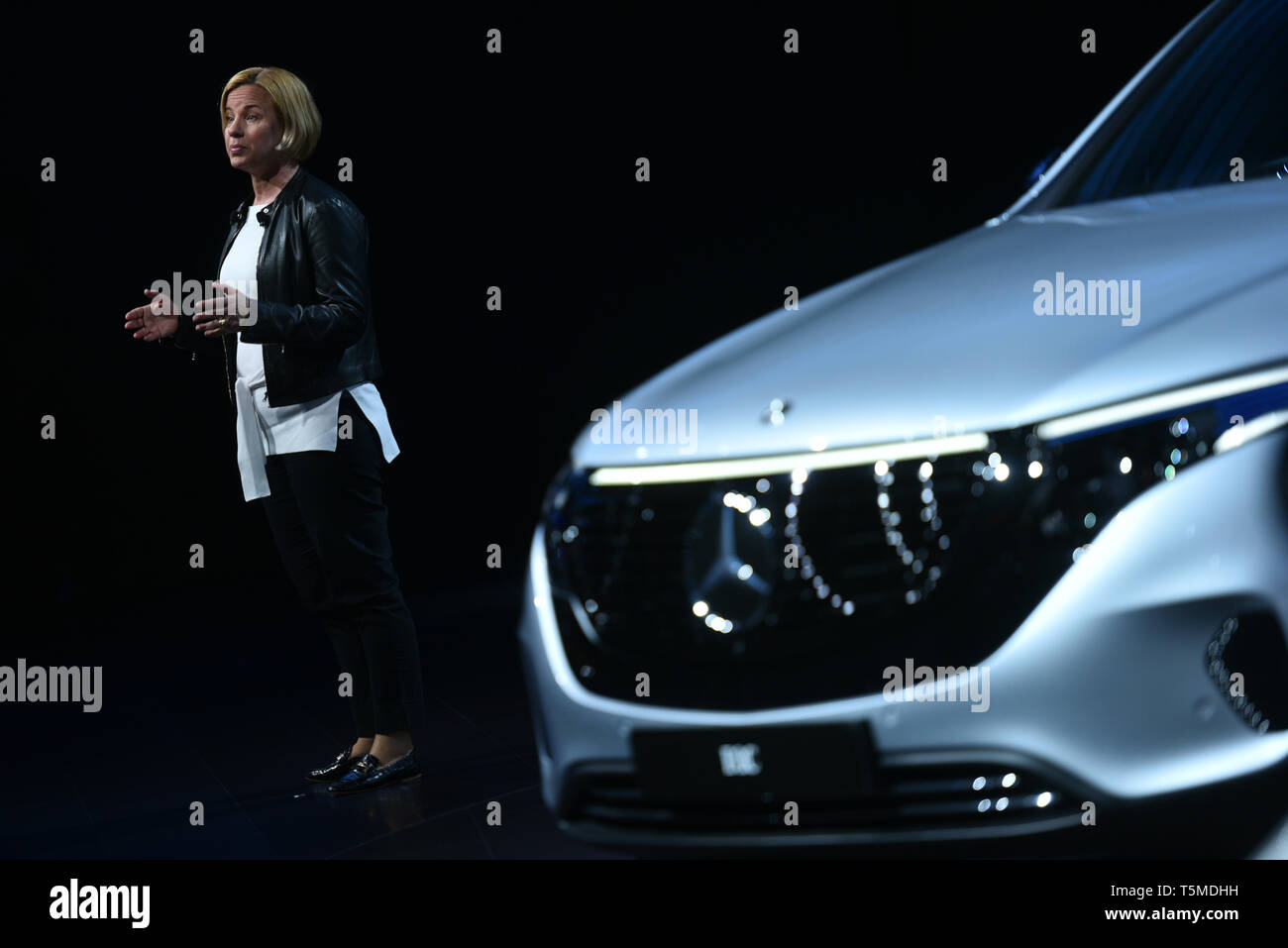 Britta Seeger of Mercedes Benz at the world premiere of the Mercedes ...