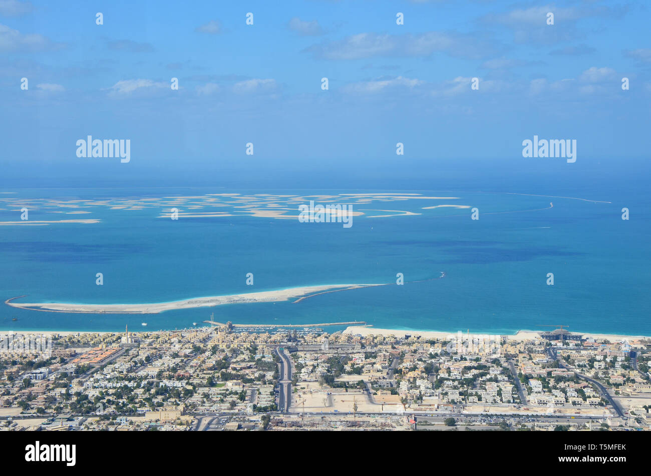 Dubai aerial view to ocean Stock Photo - Alamy