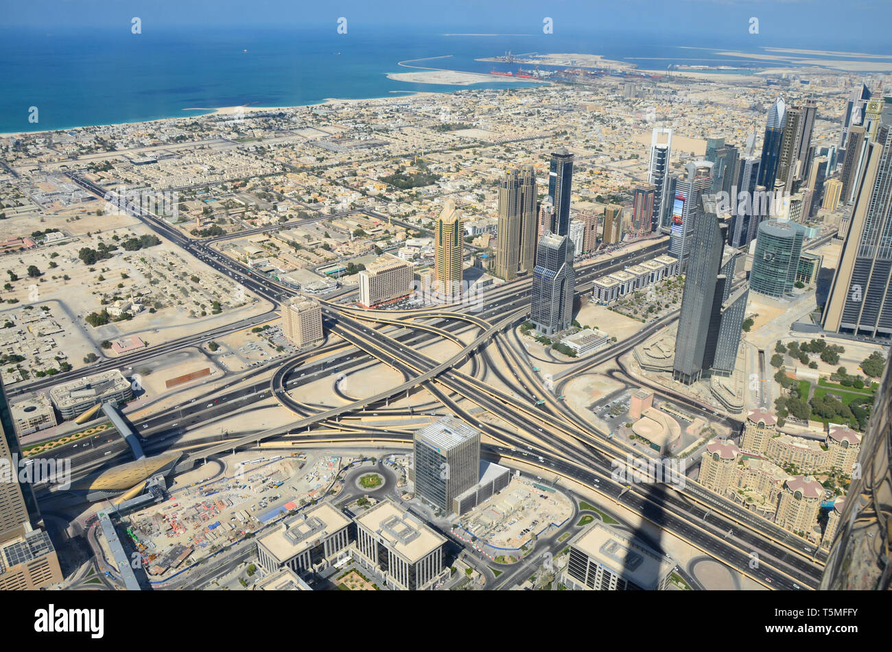 Dubai aerial view hi-res stock photography and images - Alamy