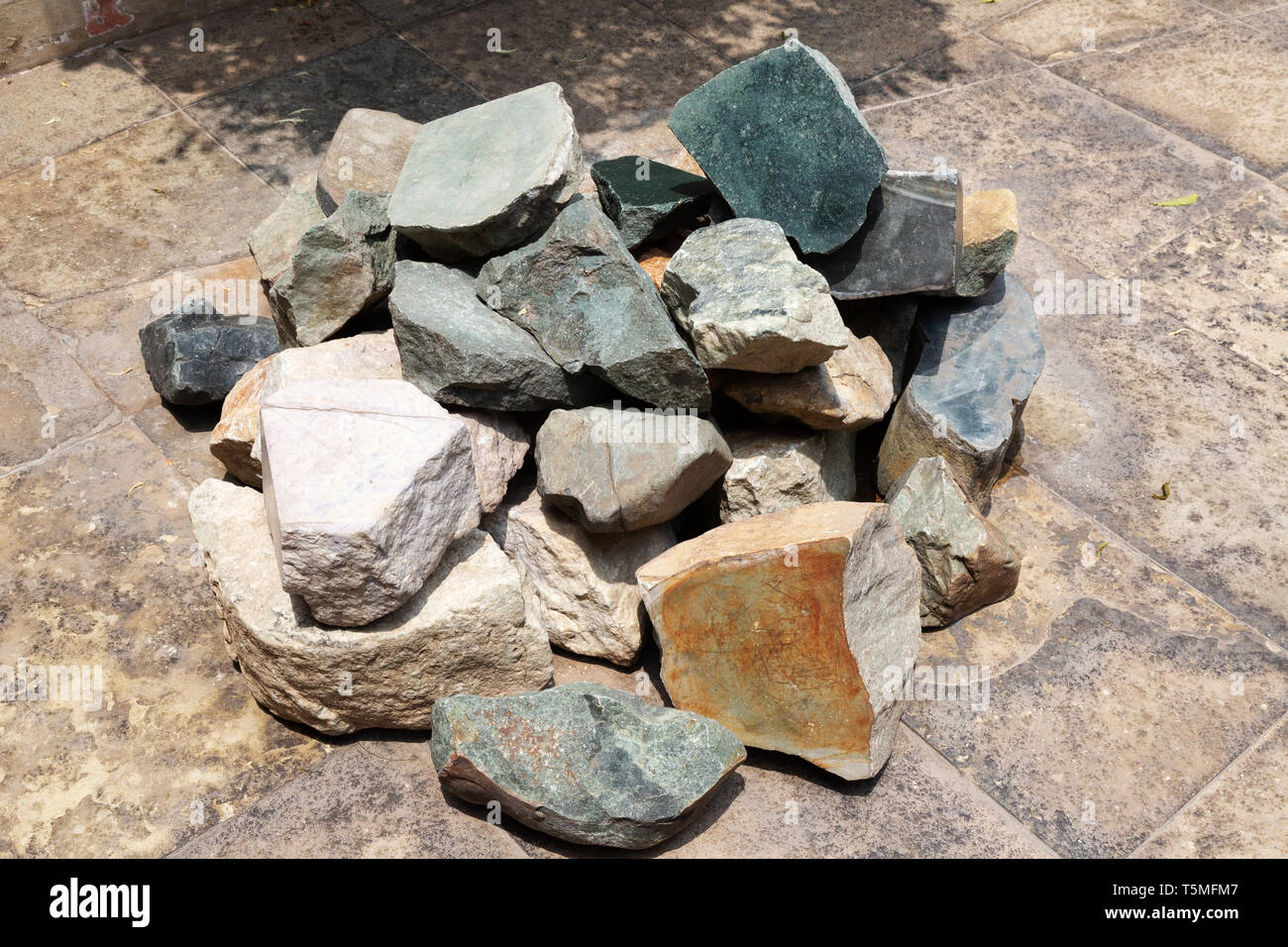 Jadeite, a pyroxene mineral from which jade and jade jewellery is made ...