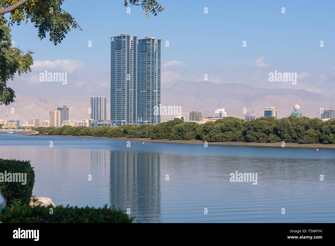 Ras al Khaimah View from the Corniche towards the Julphar Towers on the ...