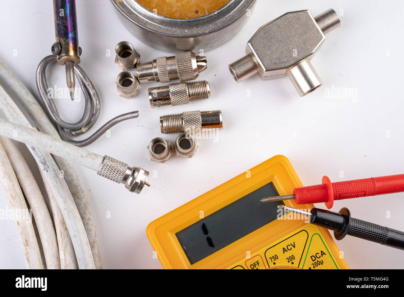 Small electrical work in home workshops. Connectors for home TV ...