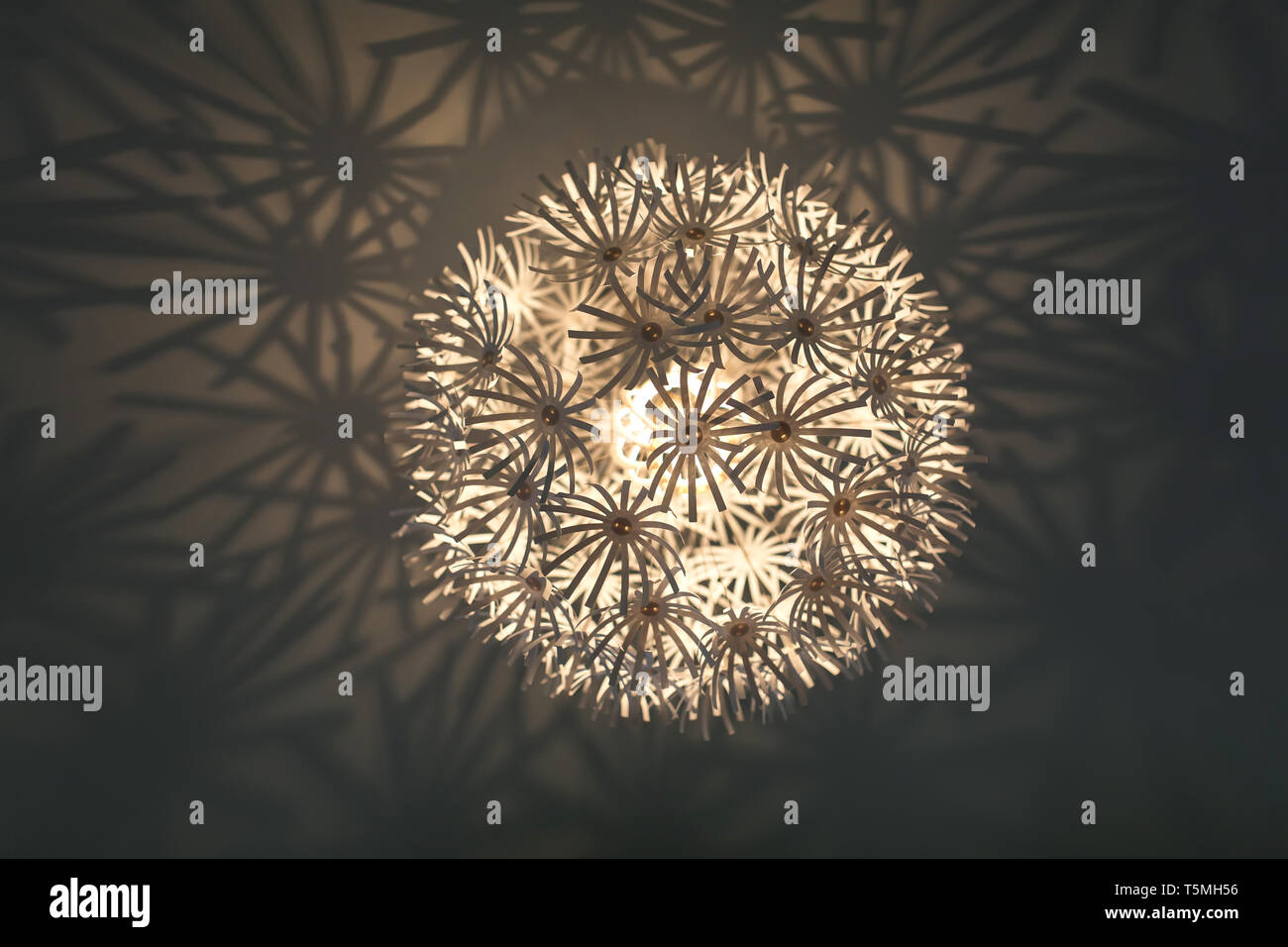 Modern white lamp on wall, Stylish lamp, Wall Lights Stock Photo - Alamy