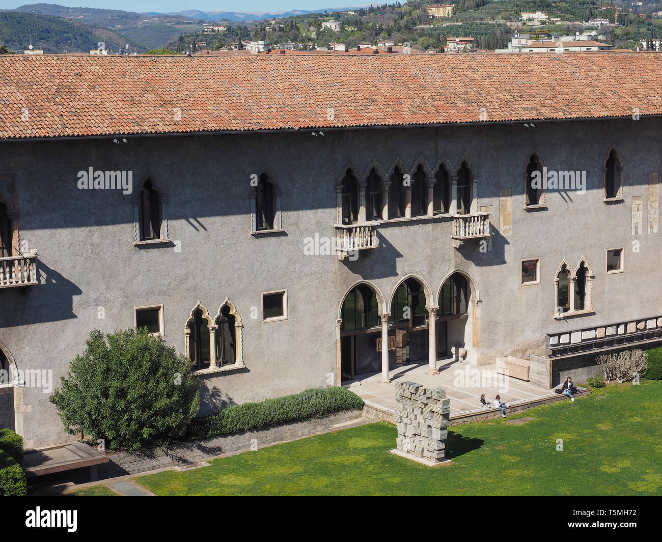 VERONA, ITALY - CIRCA MARCH 2019: Castelvecchio museum designed by ...