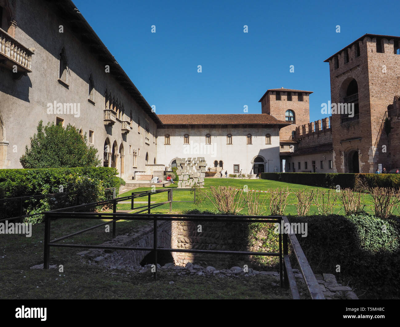 VERONA, ITALY - CIRCA MARCH 2019: Castelvecchio museum designed by ...
