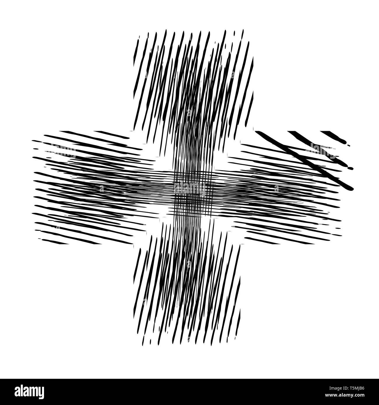 Grunge Isolated Cross Stock Vector Image & Art - Alamy