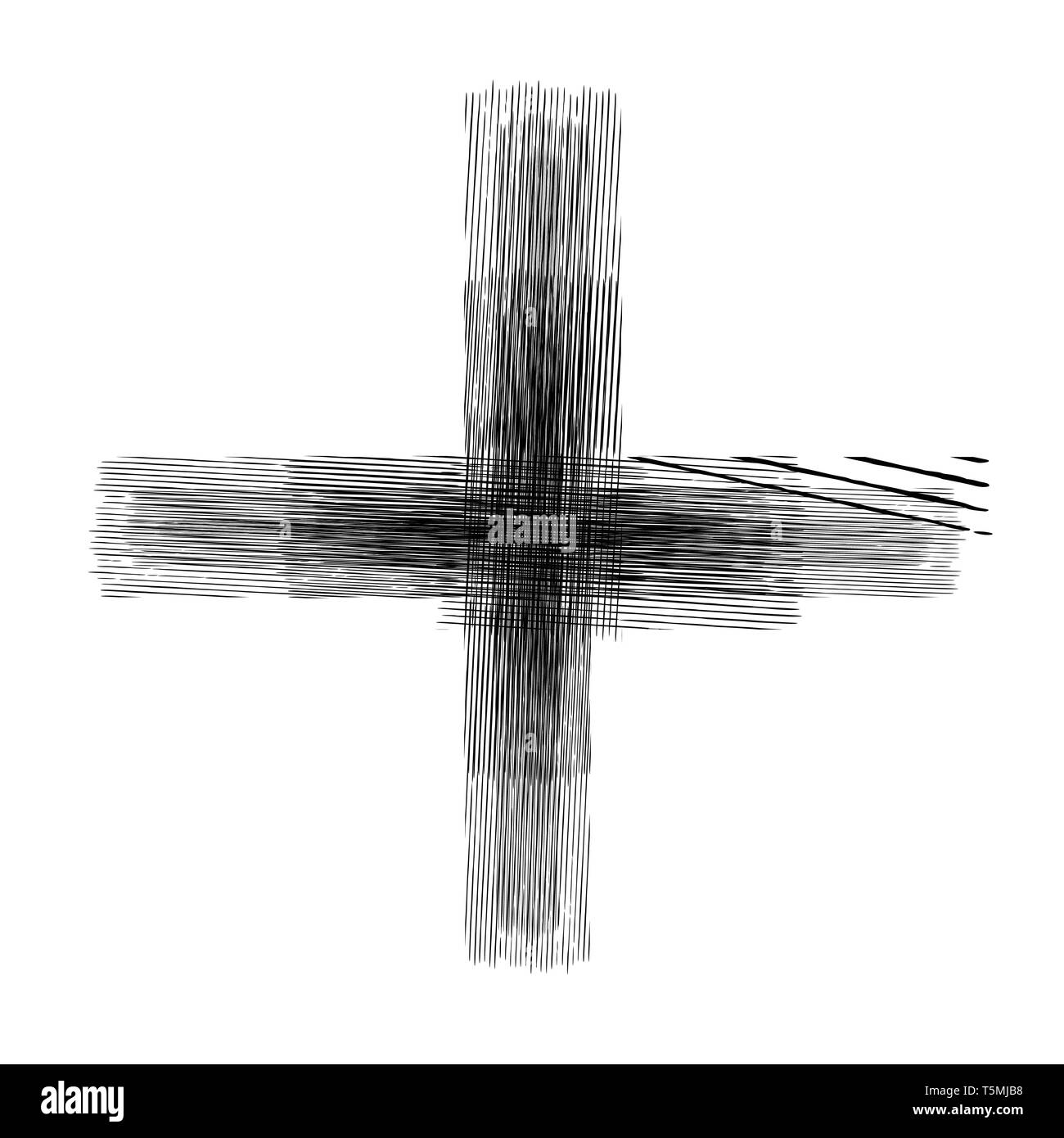 Grunge Isolated Cross Stock Vector Image & Art - Alamy
