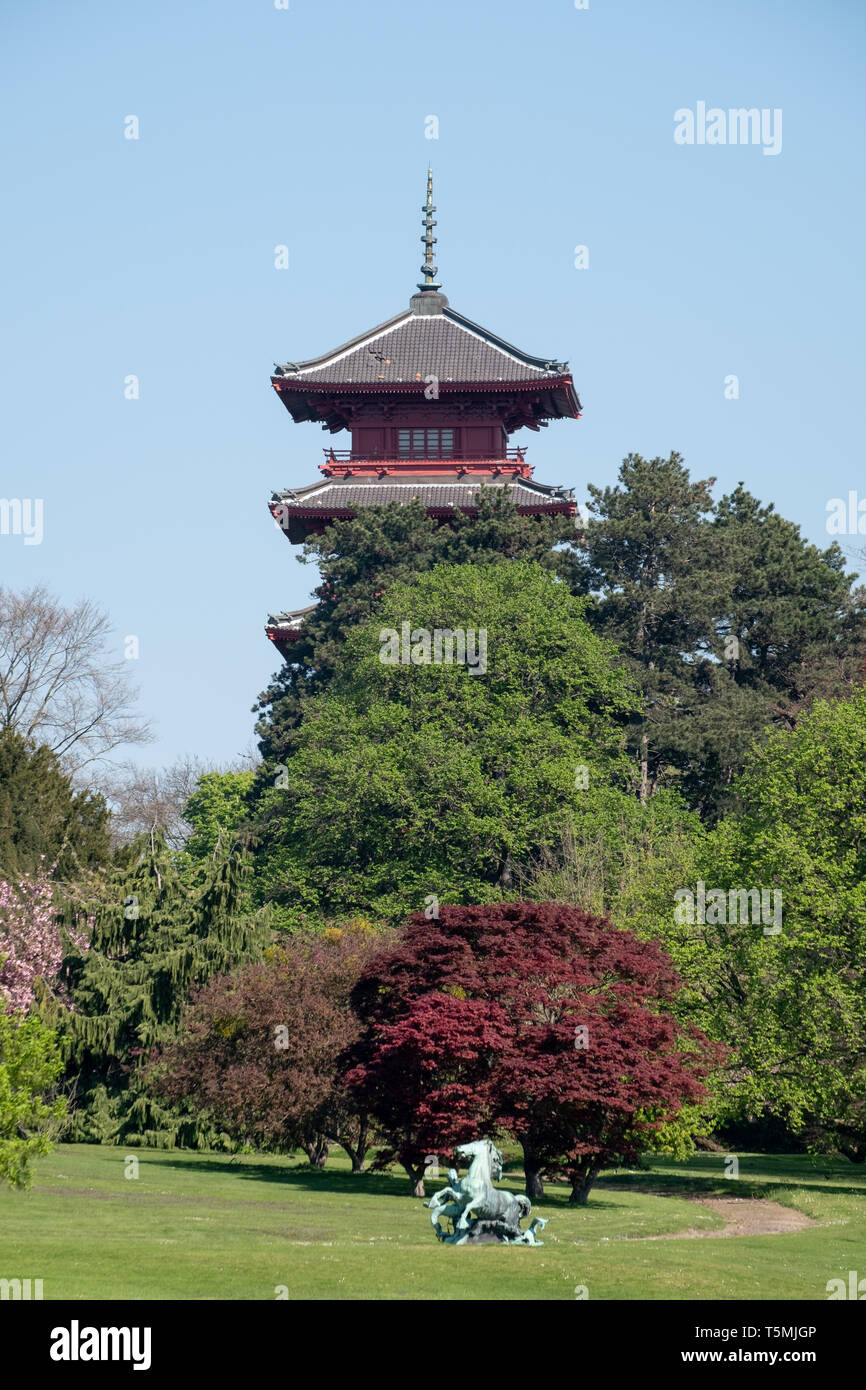 The Japanese Tower / Pagoda in the grounds of the Castle of Laeken ...