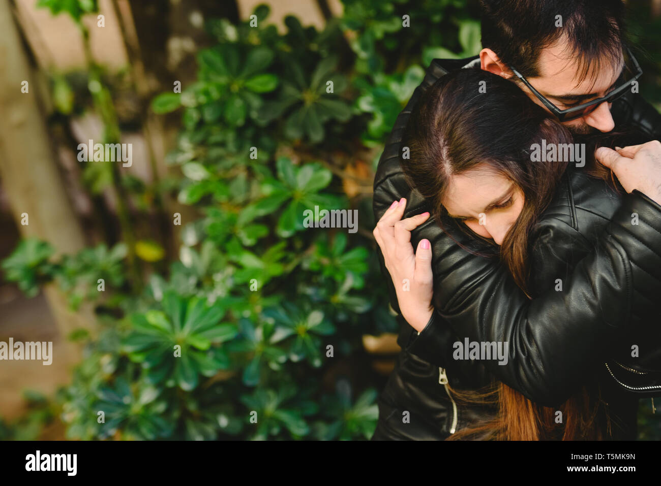 Sad Couples Crying In Rain