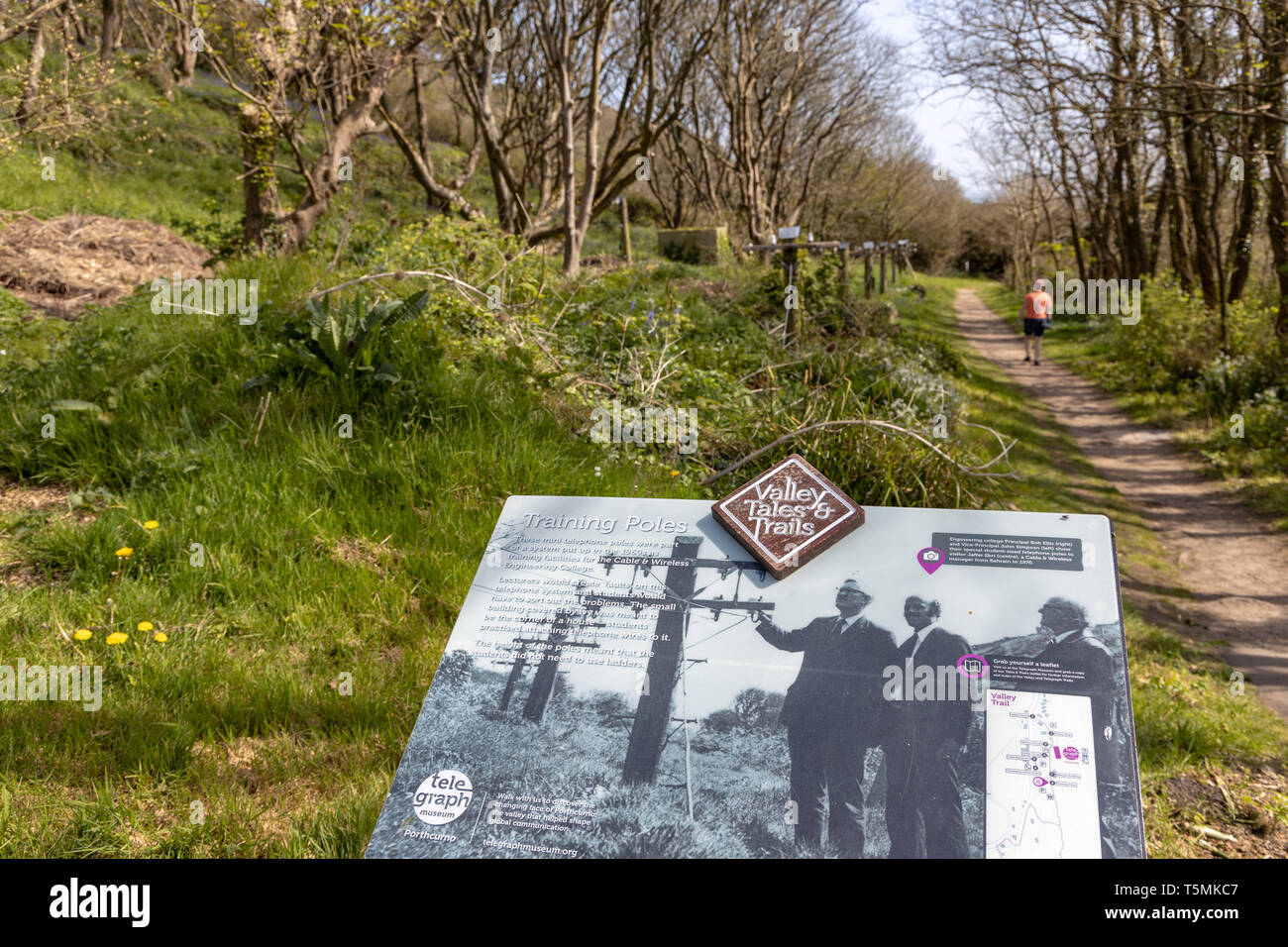 Training telegraph poles at the Telegraph Museum, Porthcurno, Cornwall ...