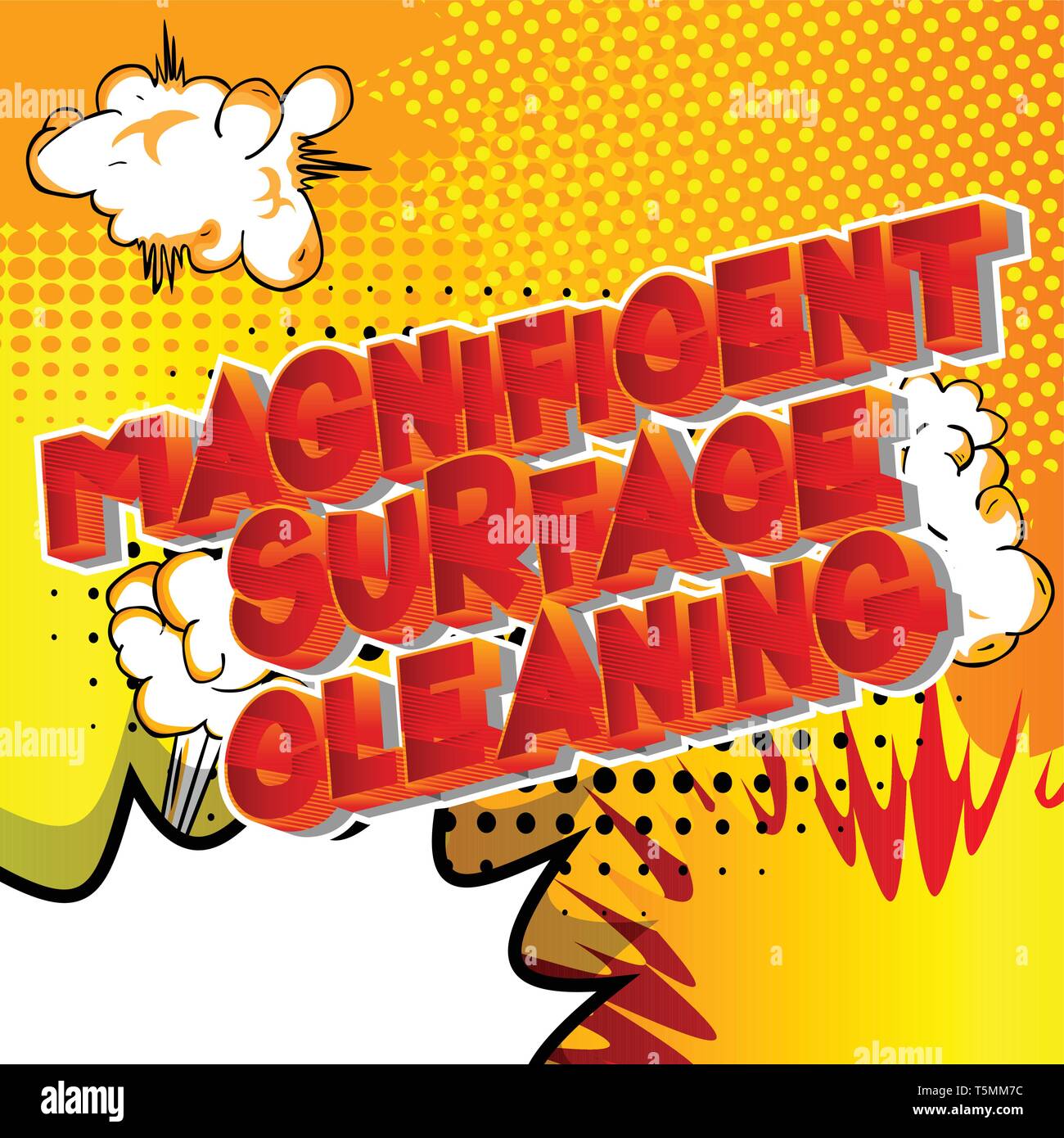 Magnificent Surface Cleaning - Vector illustrated comic book style ...