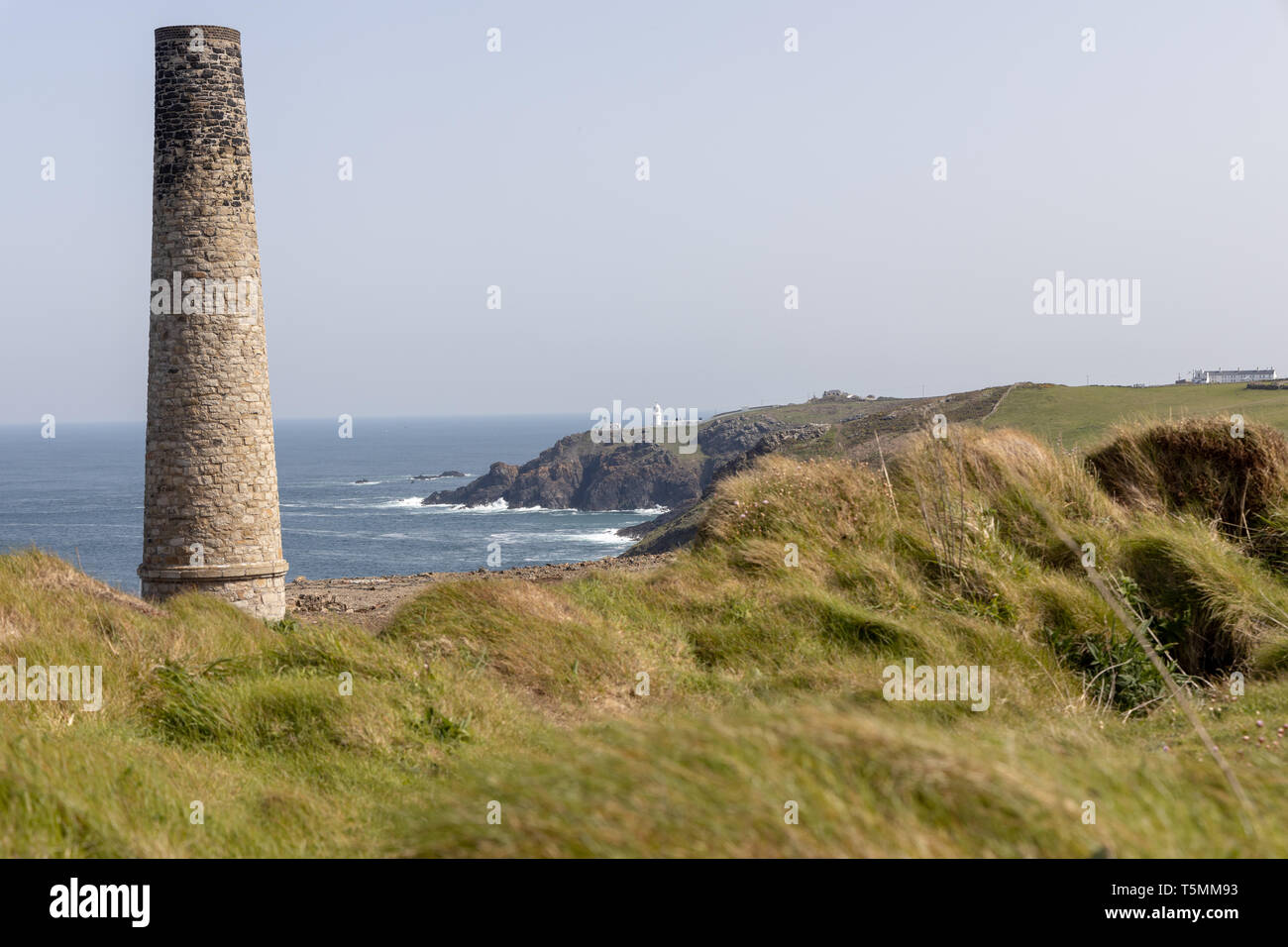 Landscape views of Cornish Tin mines - Levant Mine and Beam Engine ...