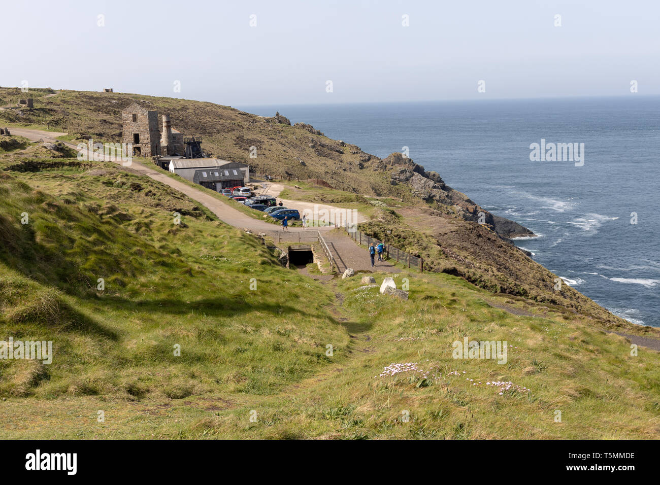 Landscape views of Cornish Tin mines - Levant Mine and Beam Engine ...
