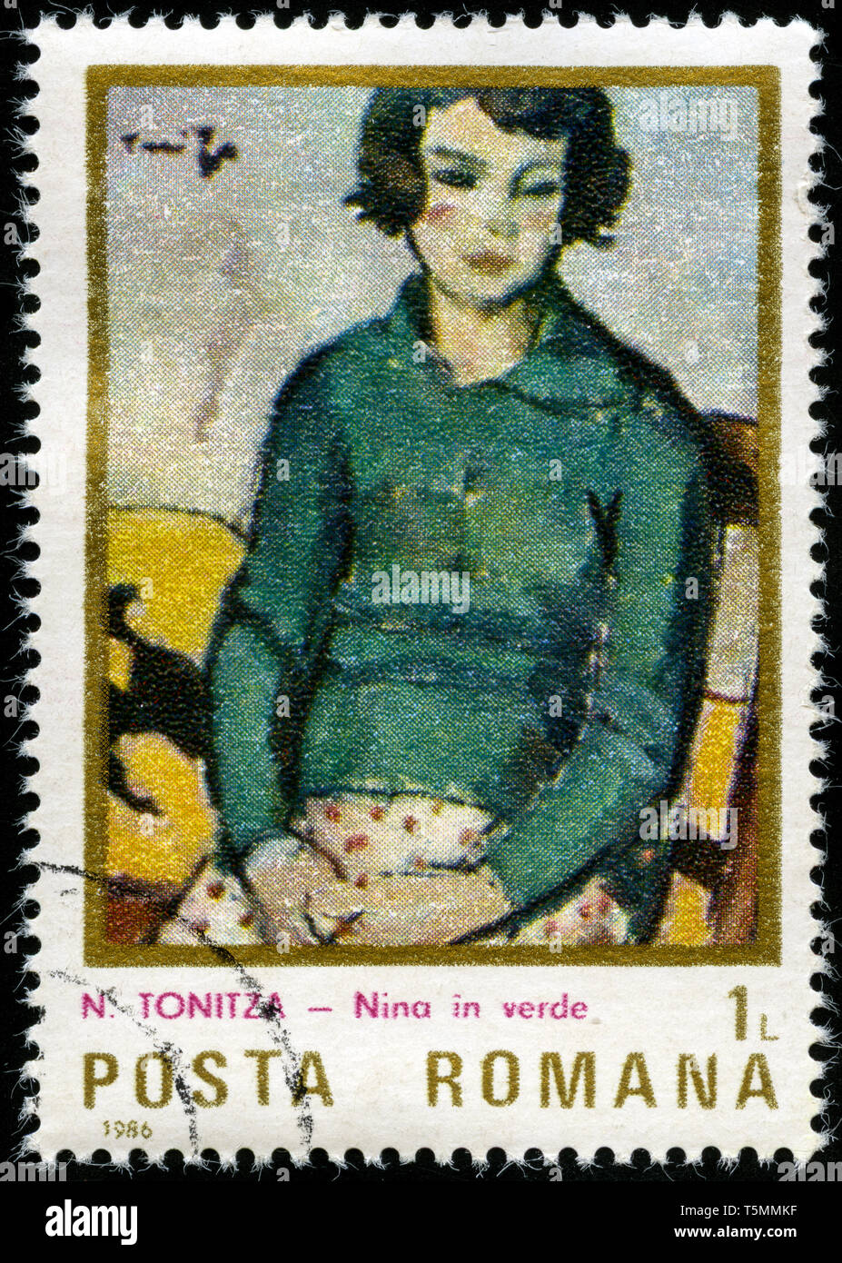 Postage stamp from Romania in the Paintings of Nicolae Tonitza series ...