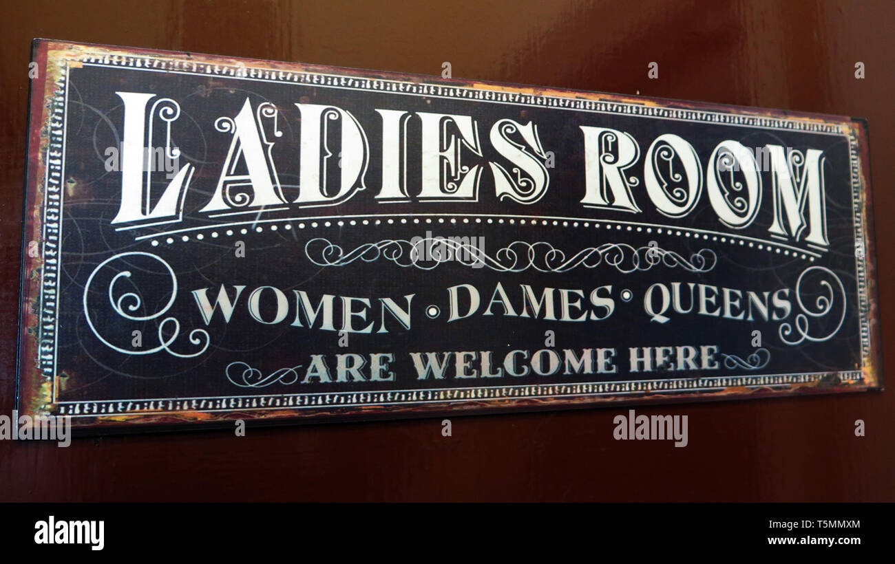 Vintage Ladies Room Sign