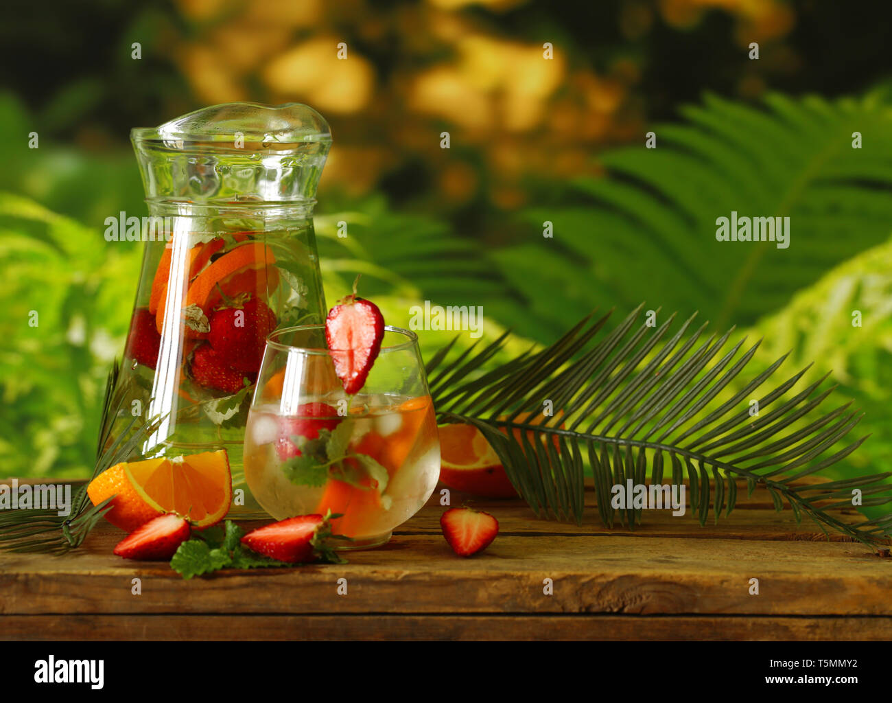 homemade citrus lemonade in a jug Stock Photo - Alamy