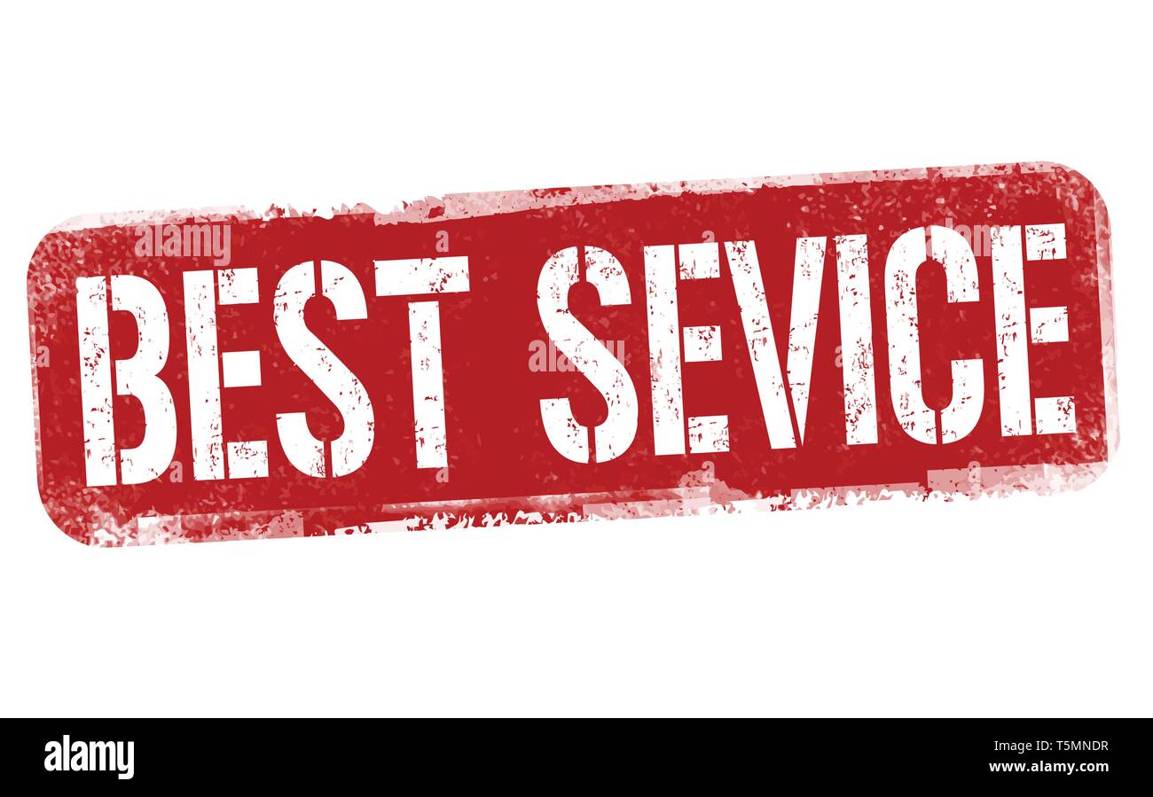 Best service sign or stamp on white background, vector illustration ...
